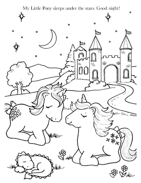 my little pony castle coloring page